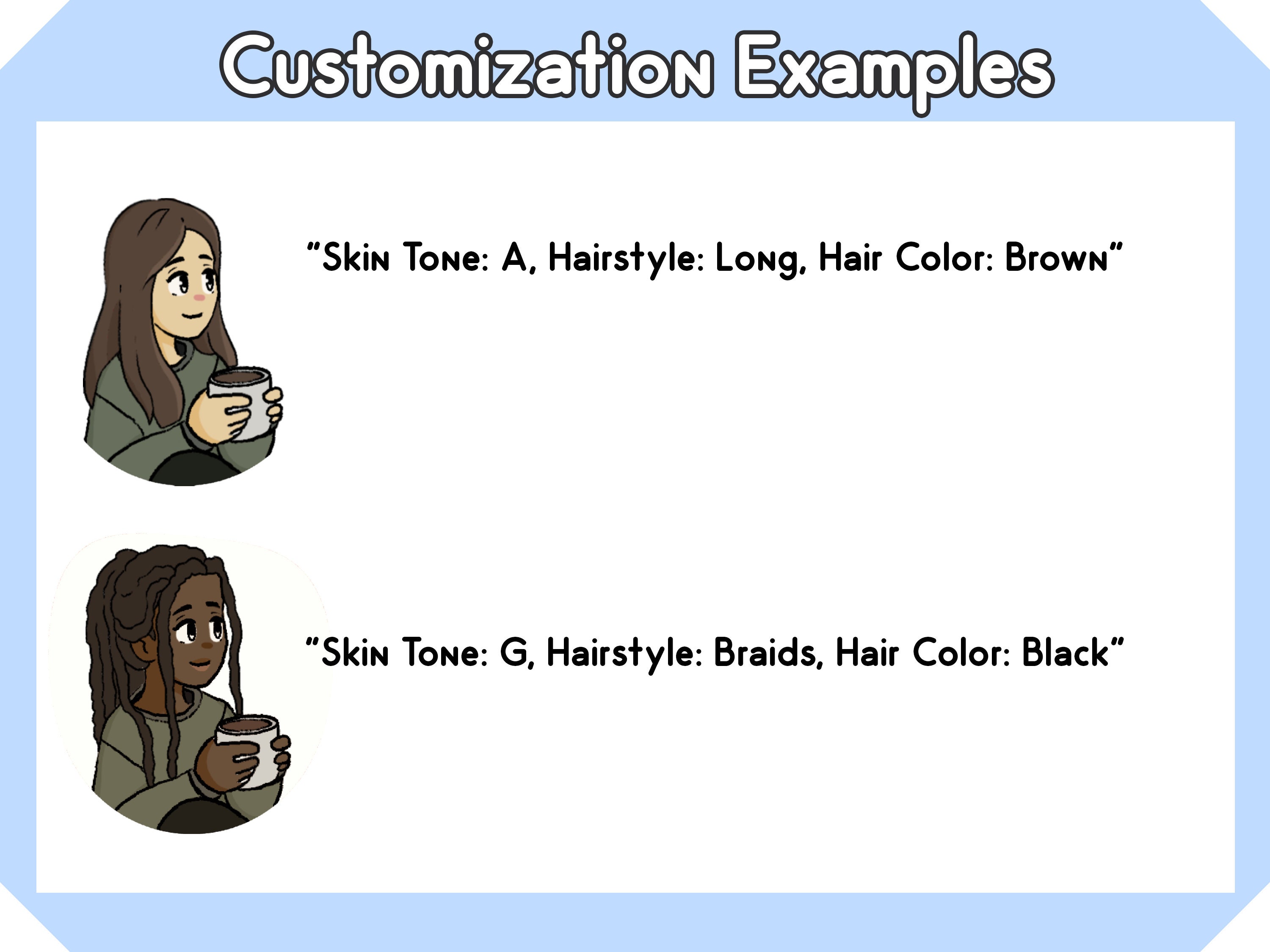 Animated Twitch Overlay With Custom Character - Stream Screen / Cute ...