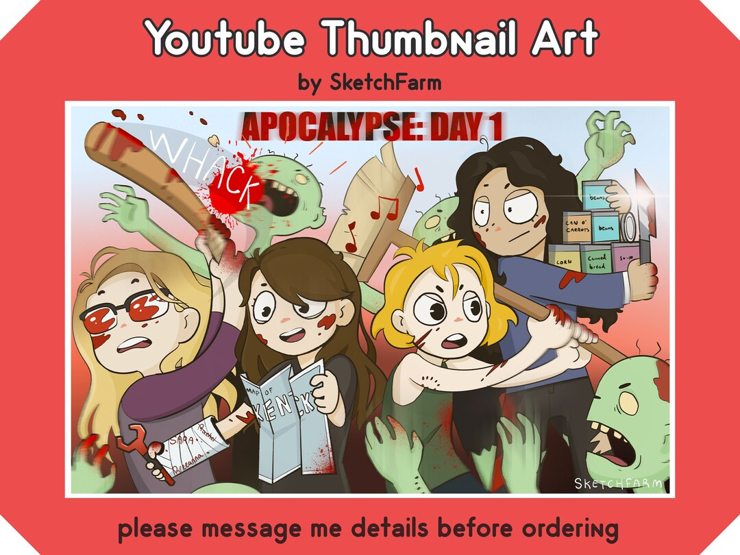 Youtube Thumbnail Art Custom Commission - Etsy
