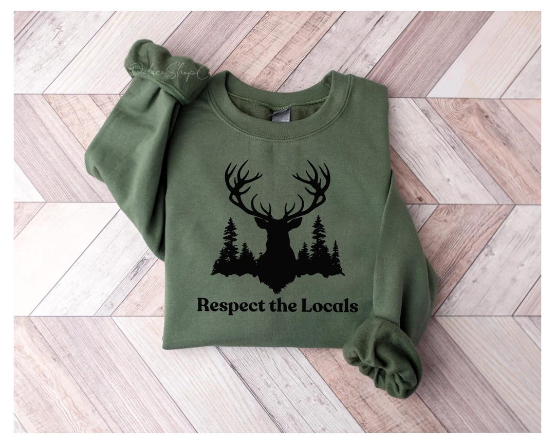 Respect the Locals Sweatshirt, Forest Animal Sweatshirt, Woodland ...