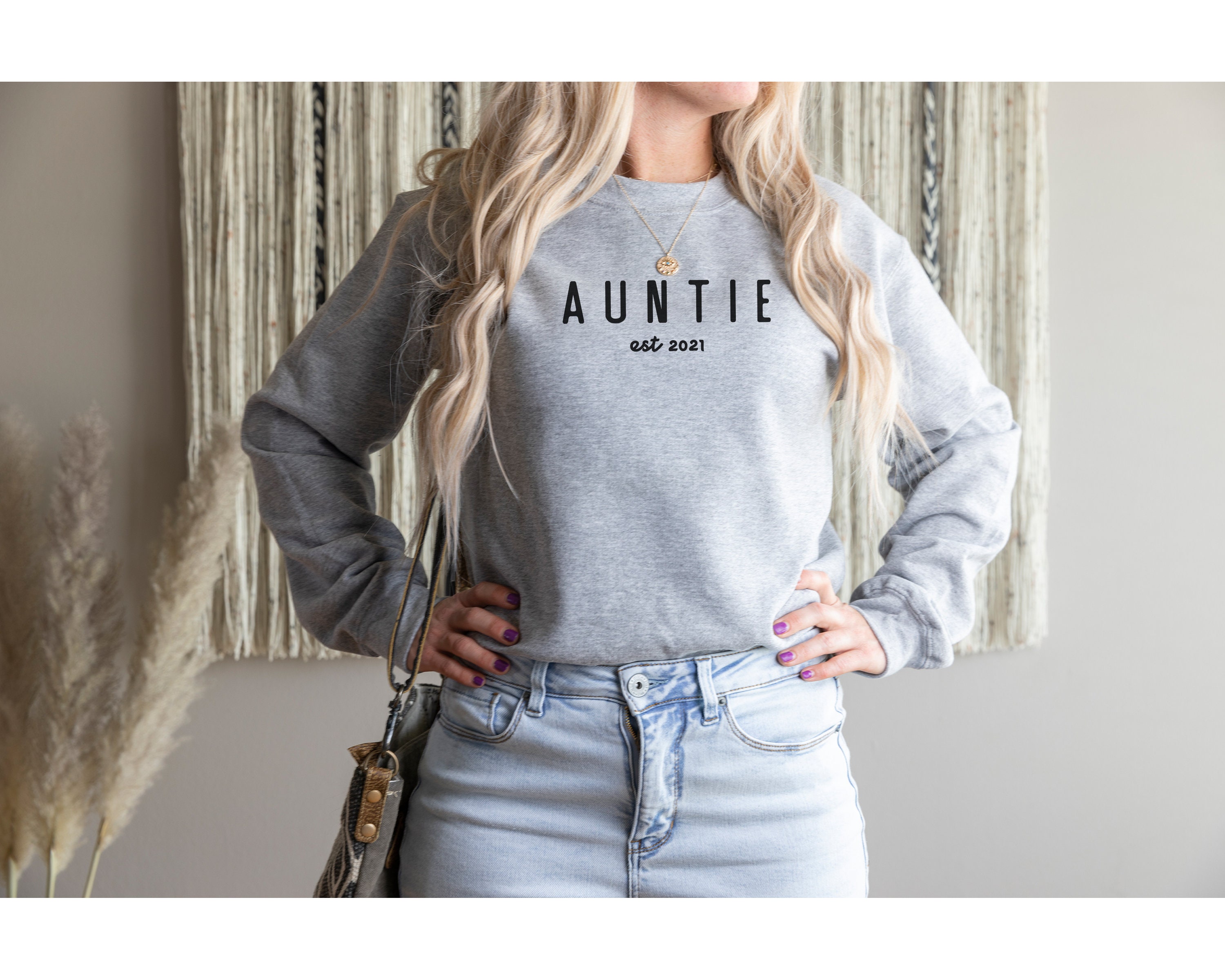 Auntie Sweatshirt Auntie Gift New Auntie Crewneck Aunt | Etsy