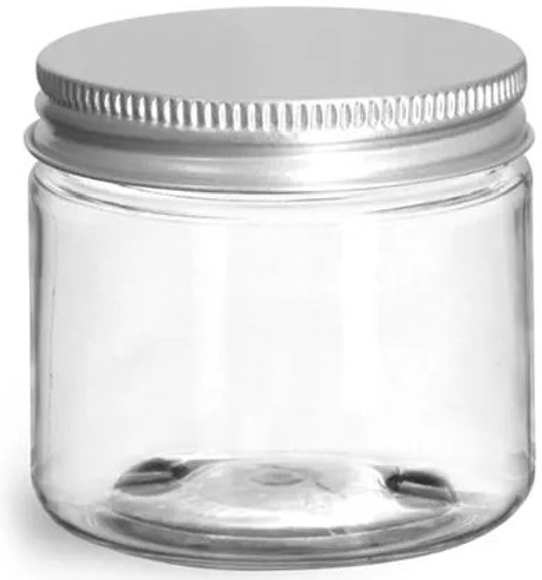 2 Oz Clear Glass Jar W/ Silver Aluminum Lids Jelly, Jam, Honey, Beads ...