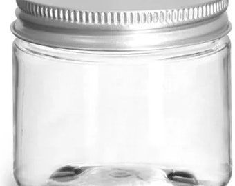 CASE OF 24, 2 Oz Clear Glass Jar W/ Silver Aluminum Lids Jelly, Jam ...