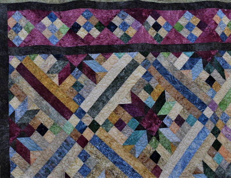 Mottled Green and Mauve Quilt - Etsy
