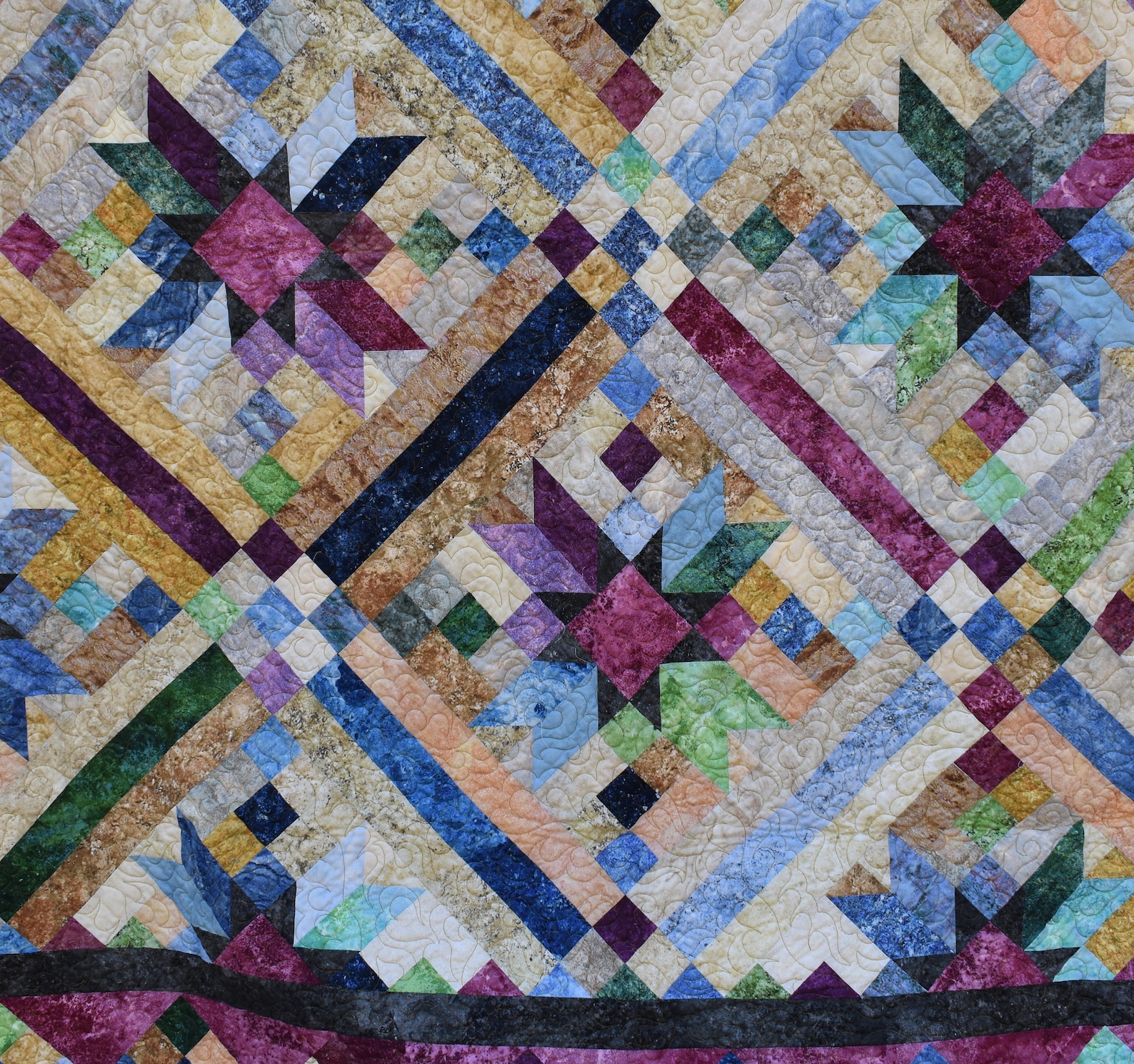 Mottled Green and Mauve Quilt - Etsy