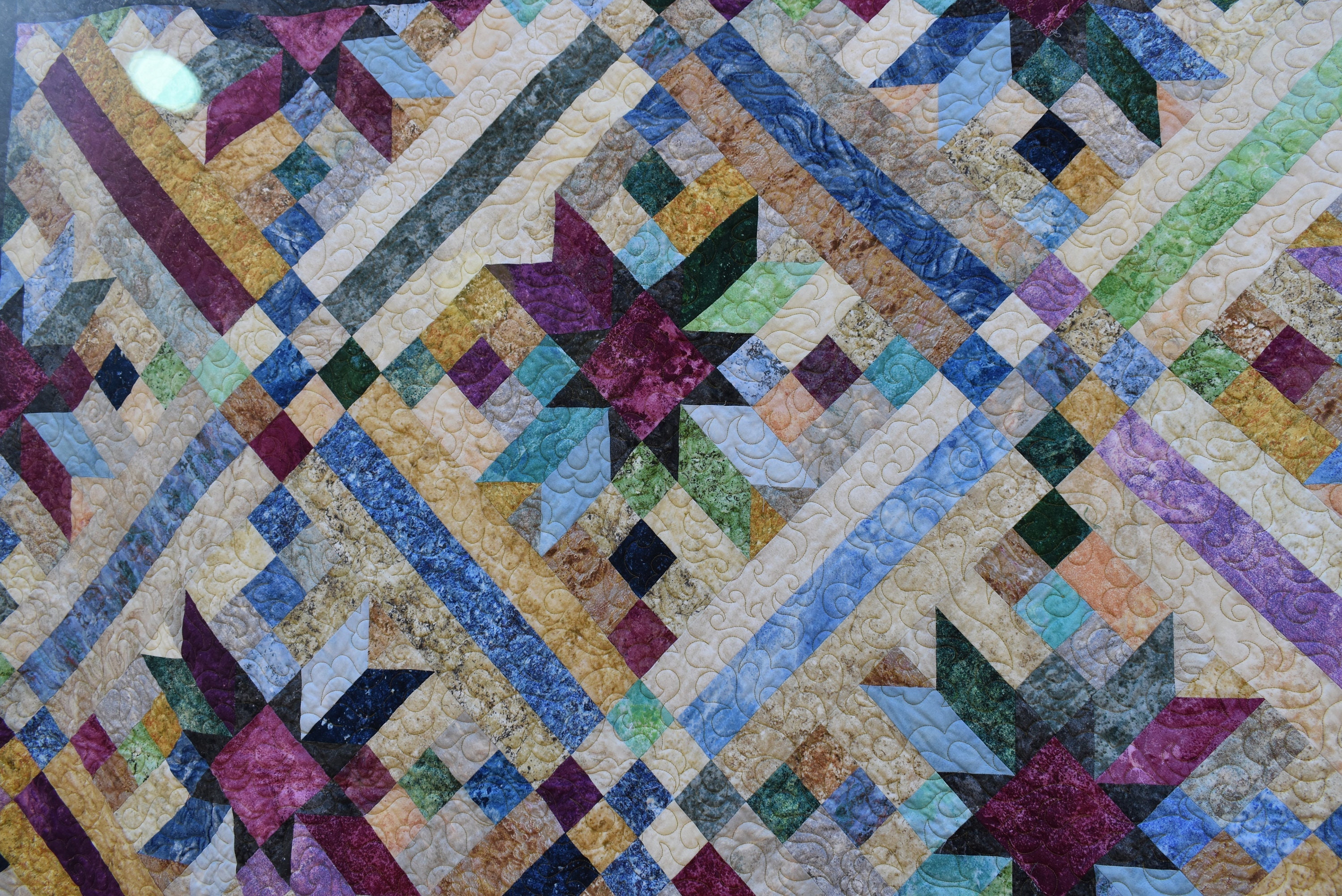 Mottled Green and Mauve Quilt - Etsy