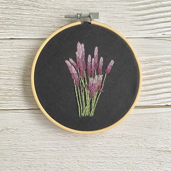 Lavender Hand Embroidery Pattern - Etsy