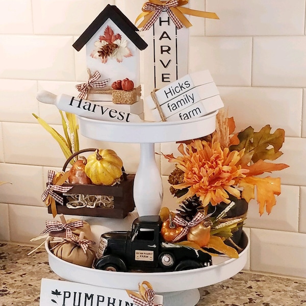 Fall Tiered Tray Decor - Etsy