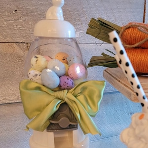 Easter Egg Gum Ball Machine Easter Tiered Tray Bunny Rustic Farmhouse ...