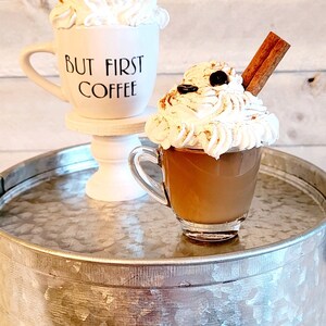 Mini Coffee Mug Topper Faux Espresso Coffee Bar Tiered Tray Fake Coffee ...