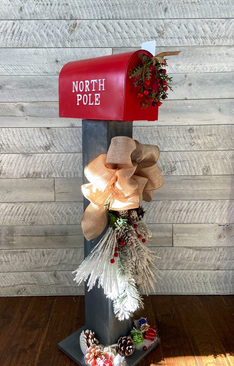 Letters to Santa Mailbox Handmade Solid Wood Santa Mailbox - Etsy