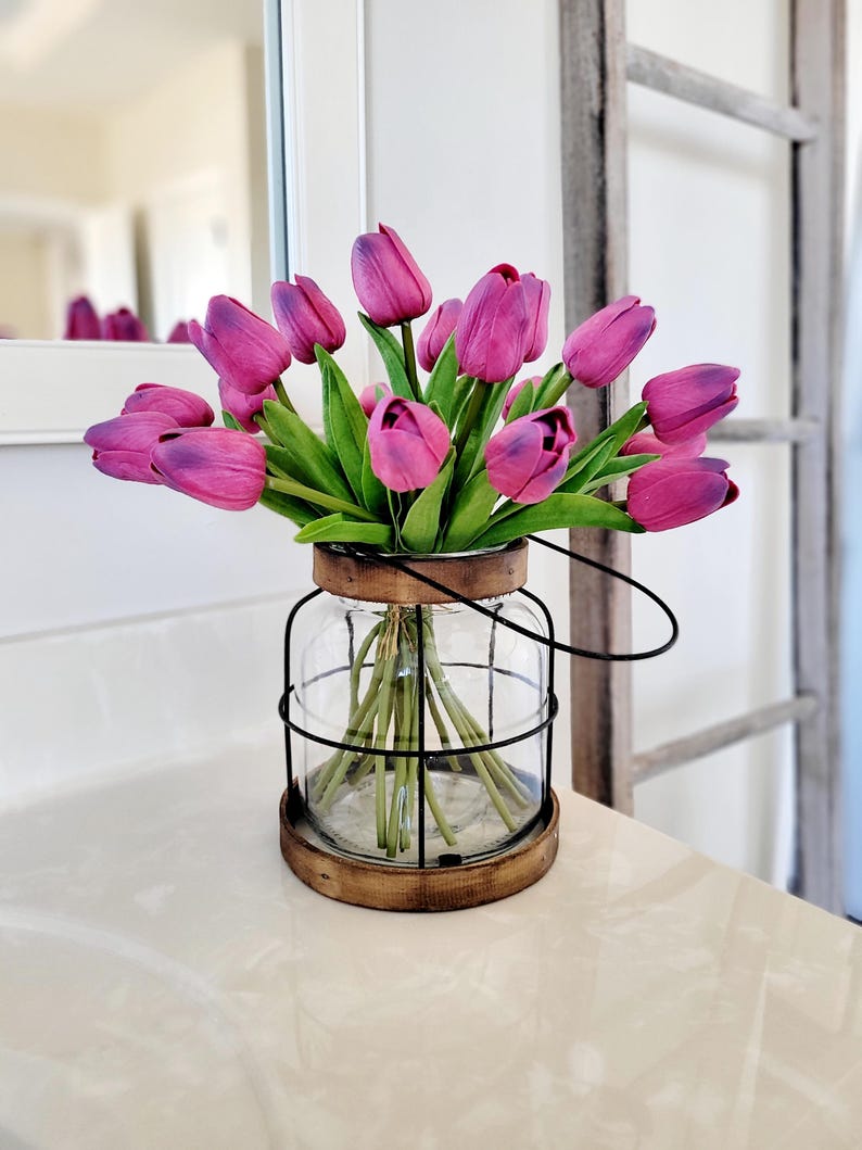 Tulip Table Centerpiece for Dining Table Easter Centerpiece Spring ...