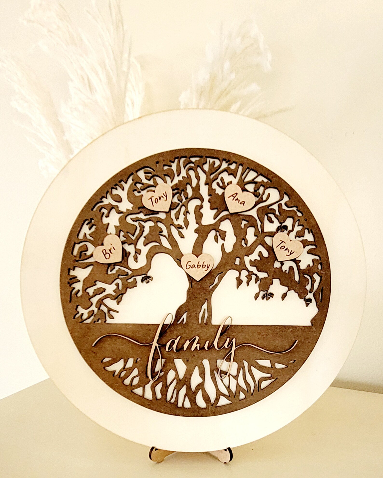 Customized Family Tree Wood Sign With Family Member Names - Etsy