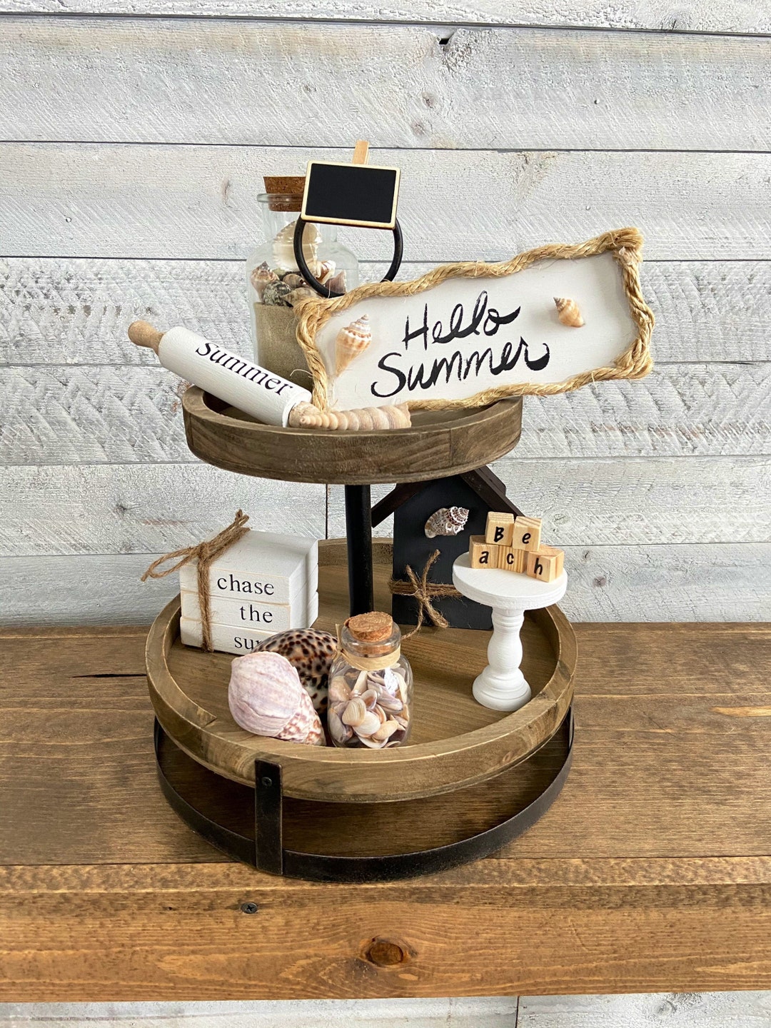 Summer Tiered Tray Decor Tiered Tray Kit Farmhouse Tiered Tray Decor ...