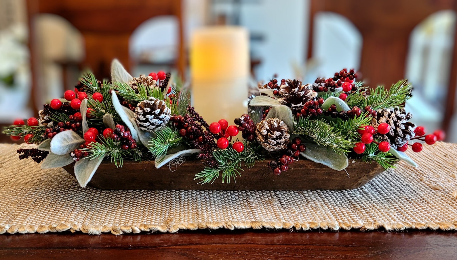 Christmas Centerpiece Dining Table Centerpiece Gift Centerpiece Hand ...