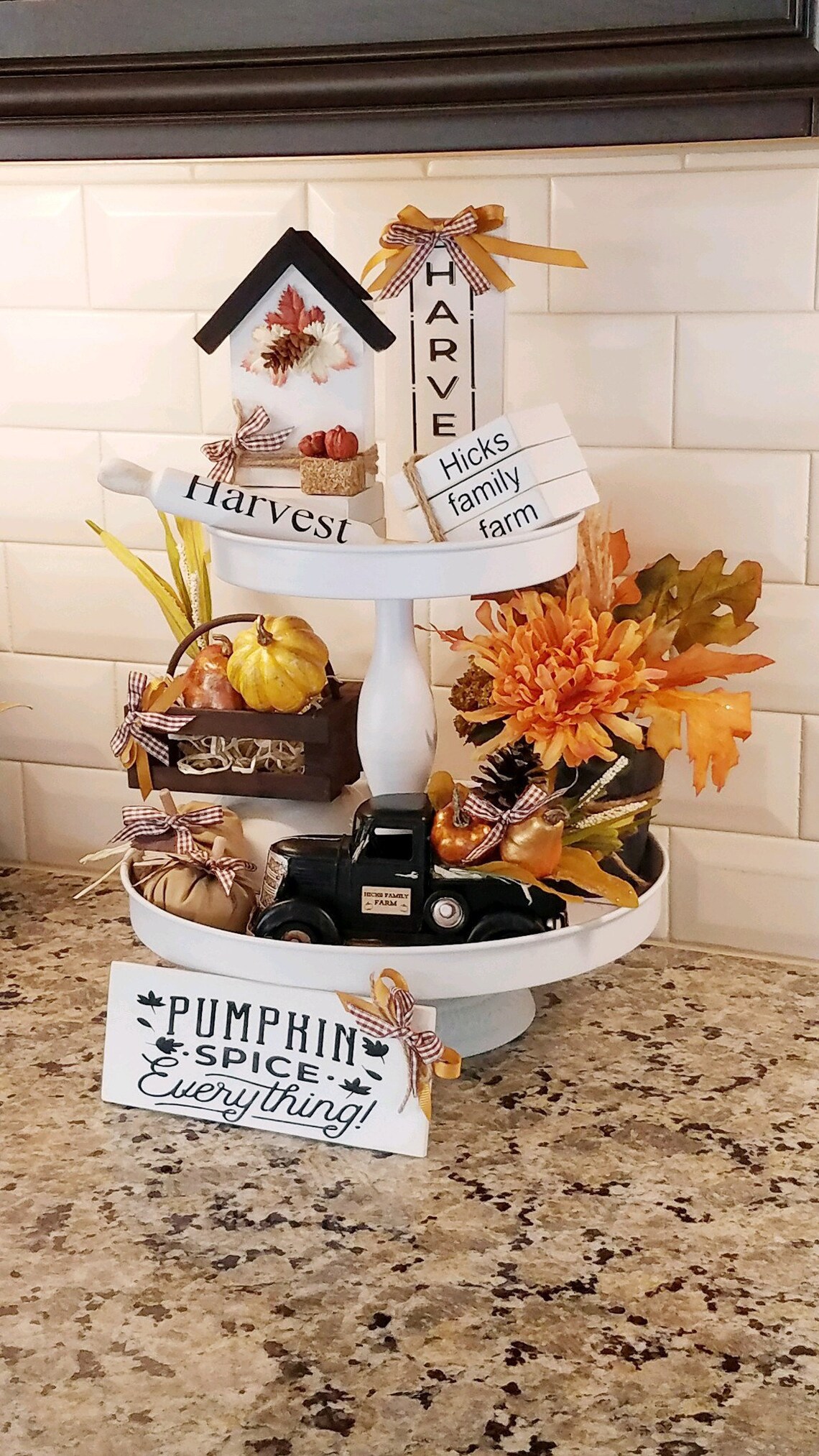 Fall Tiered Tray Decor Fall Harvest Tiered Tray Kit | Etsy