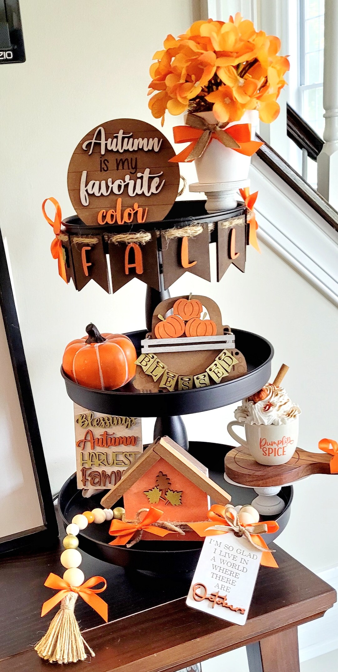 Fall Tier Tray Decor Pumpkin Spice Coffee Topper Fall Decor Fall Banner ...