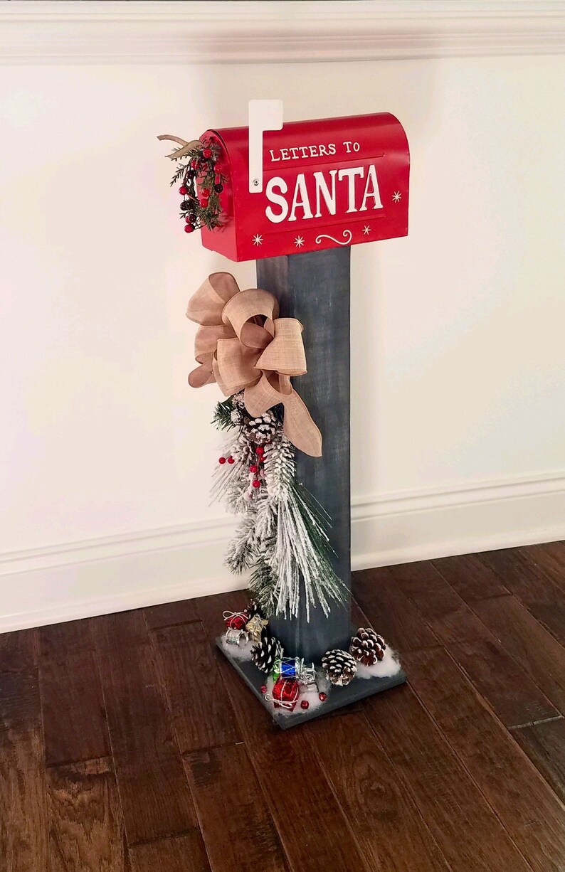 Letters to Santa Mailbox Handmade Solid Wood Santa Mailbox | Etsy