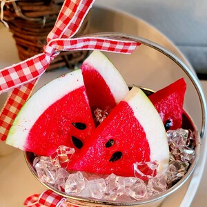 Watermelon Tier Tray Decor Watermelon Ice Bucket Fake Watermelon Summer ...