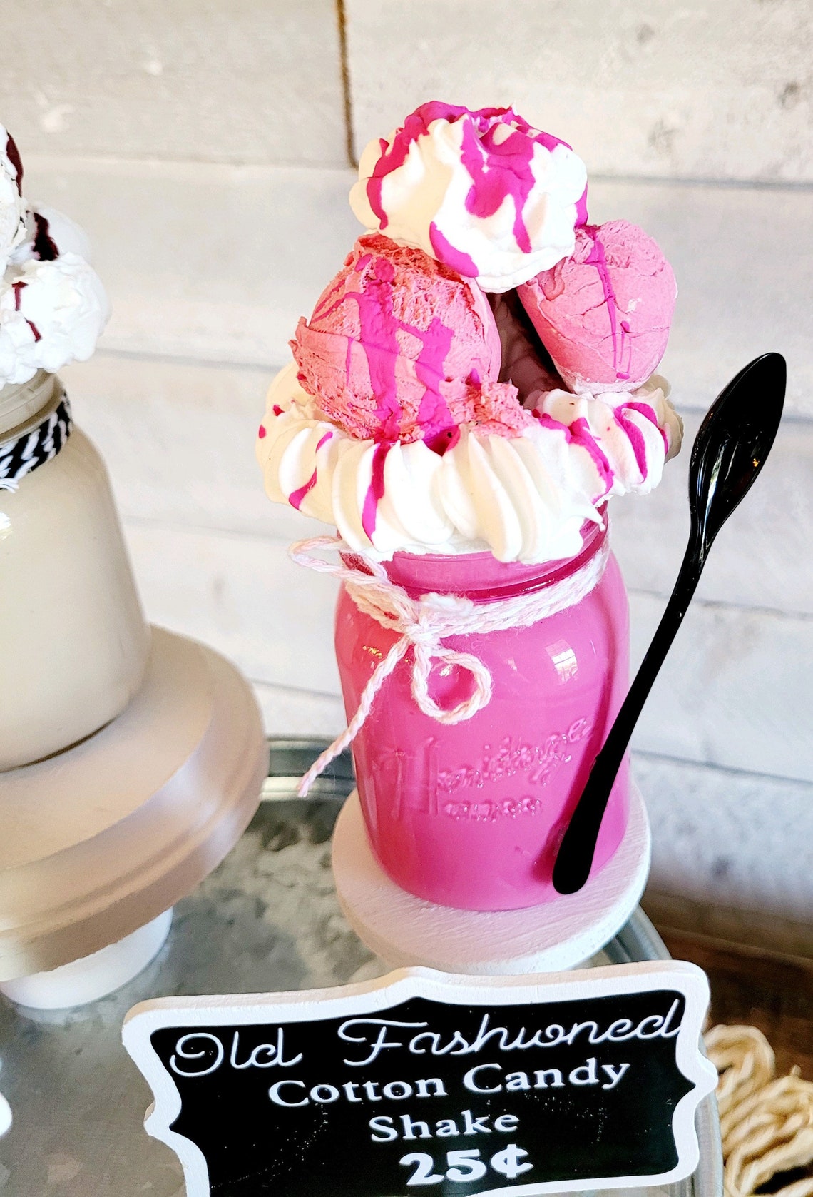 Mini Faux Milkshake Tiered Tray Decorfaux Ice Cream - Etsy