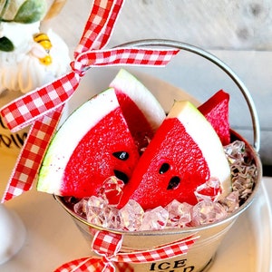 Watermelon Tier Tray Decor Watermelon Ice Bucket Fake Watermelon Summer ...