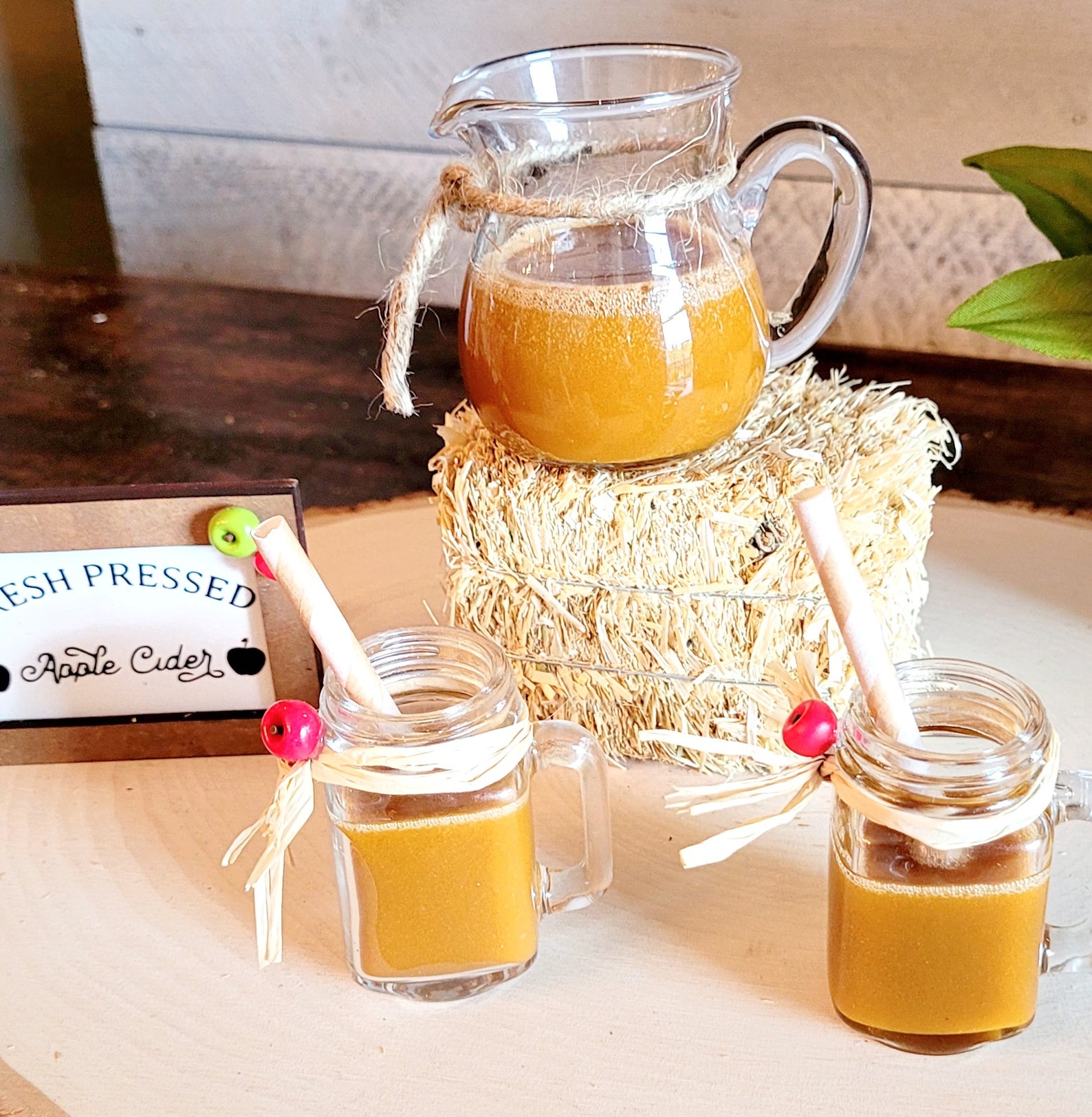 Fall Apple Cider Tier Tray Apple Cider Apple Decor Farmhouse Apple Tier ...