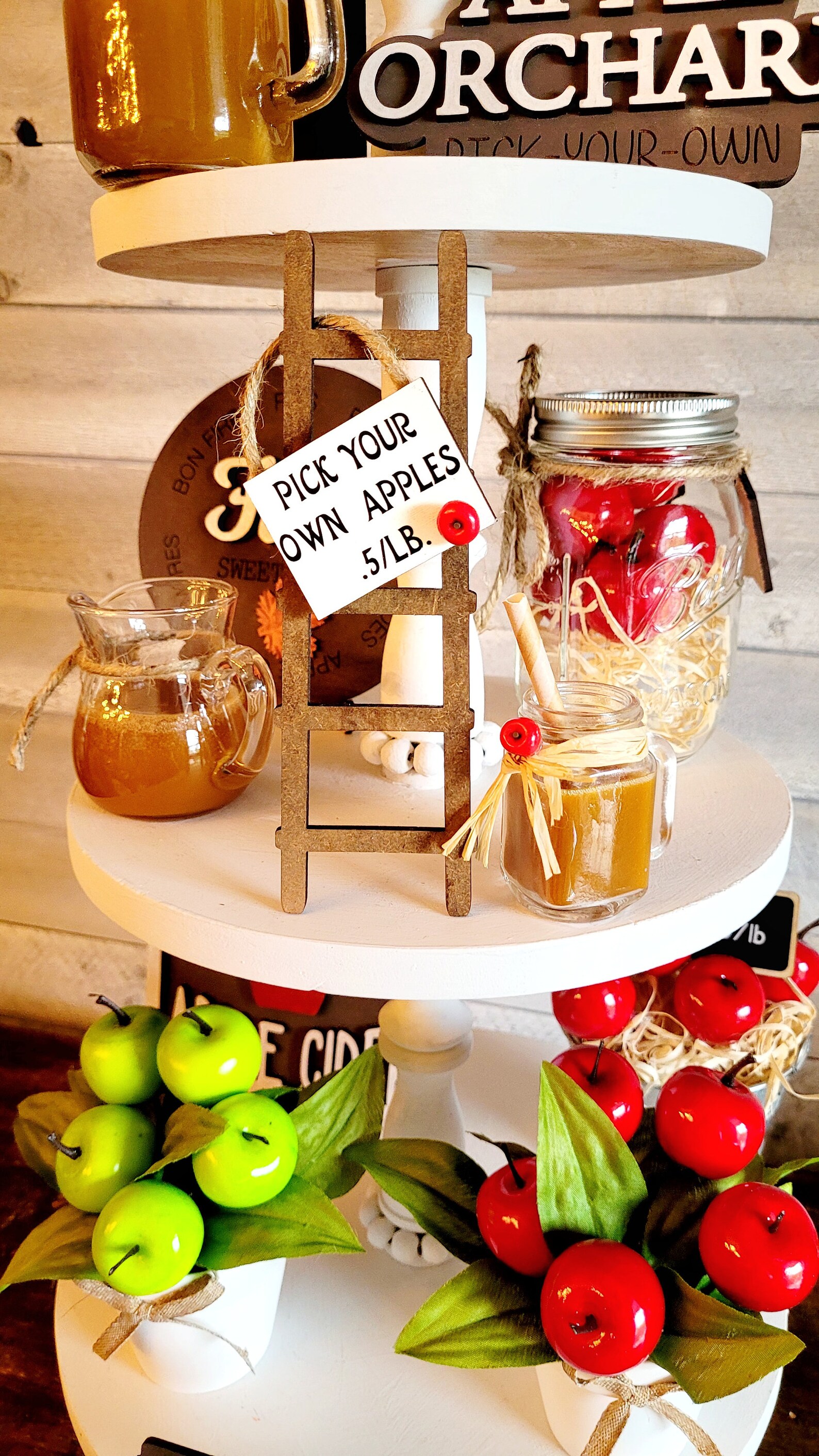 Fall Apple Cider Tier Tray Apple Cider Apple Decor Farmhouse Apple Tier ...