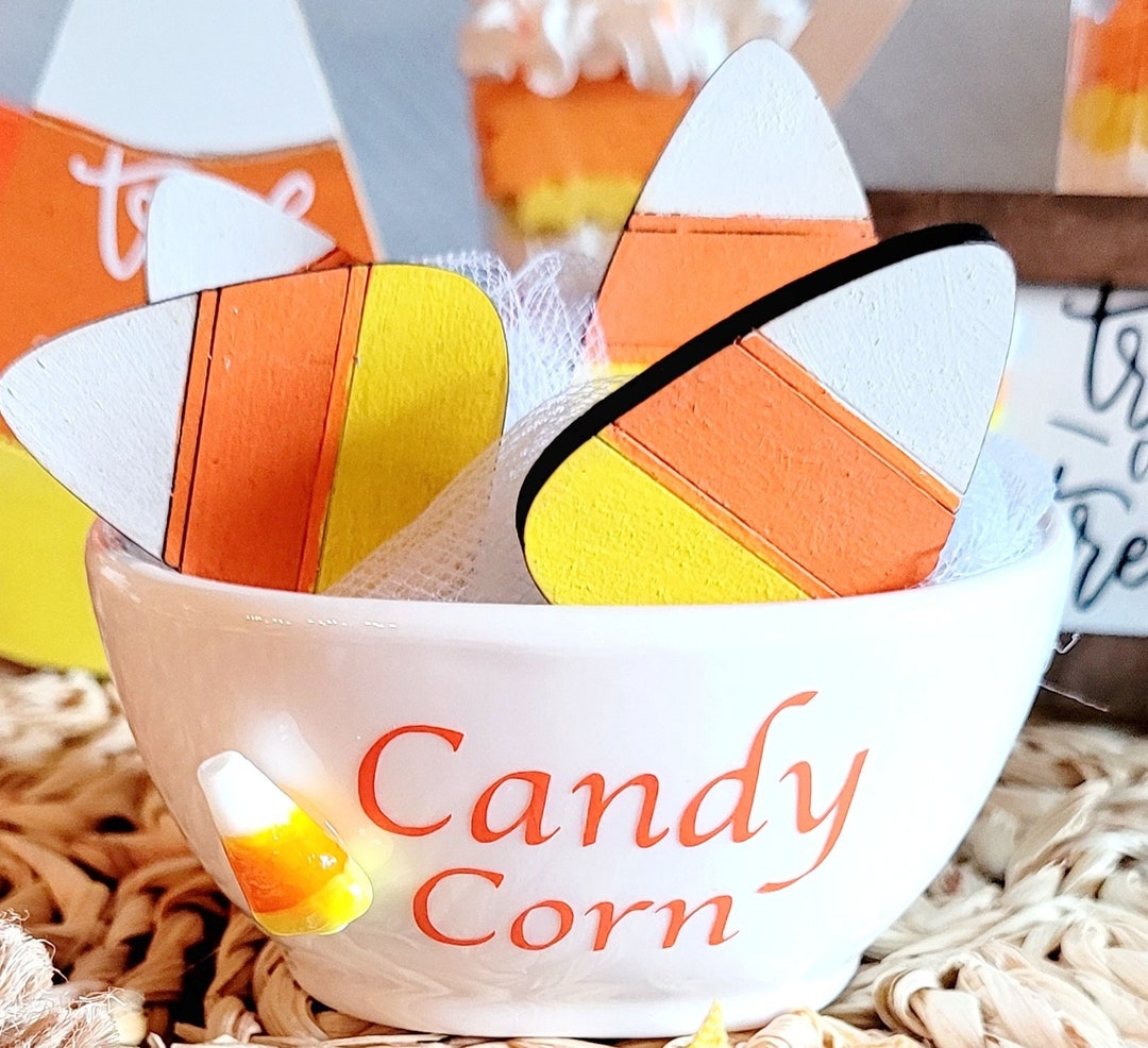 Fall Candy Corn Tier Tray Decor Candy Corn Halloween Decor Candy Corn ...