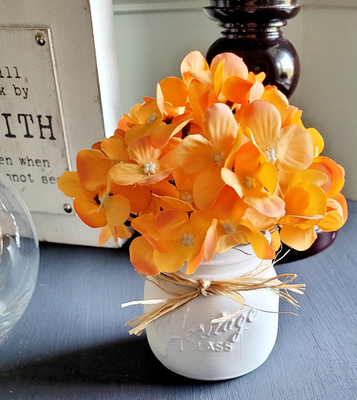 Fall Floral Arrangement Small Floral Fall Flower Fall Tier Tray Decor ...