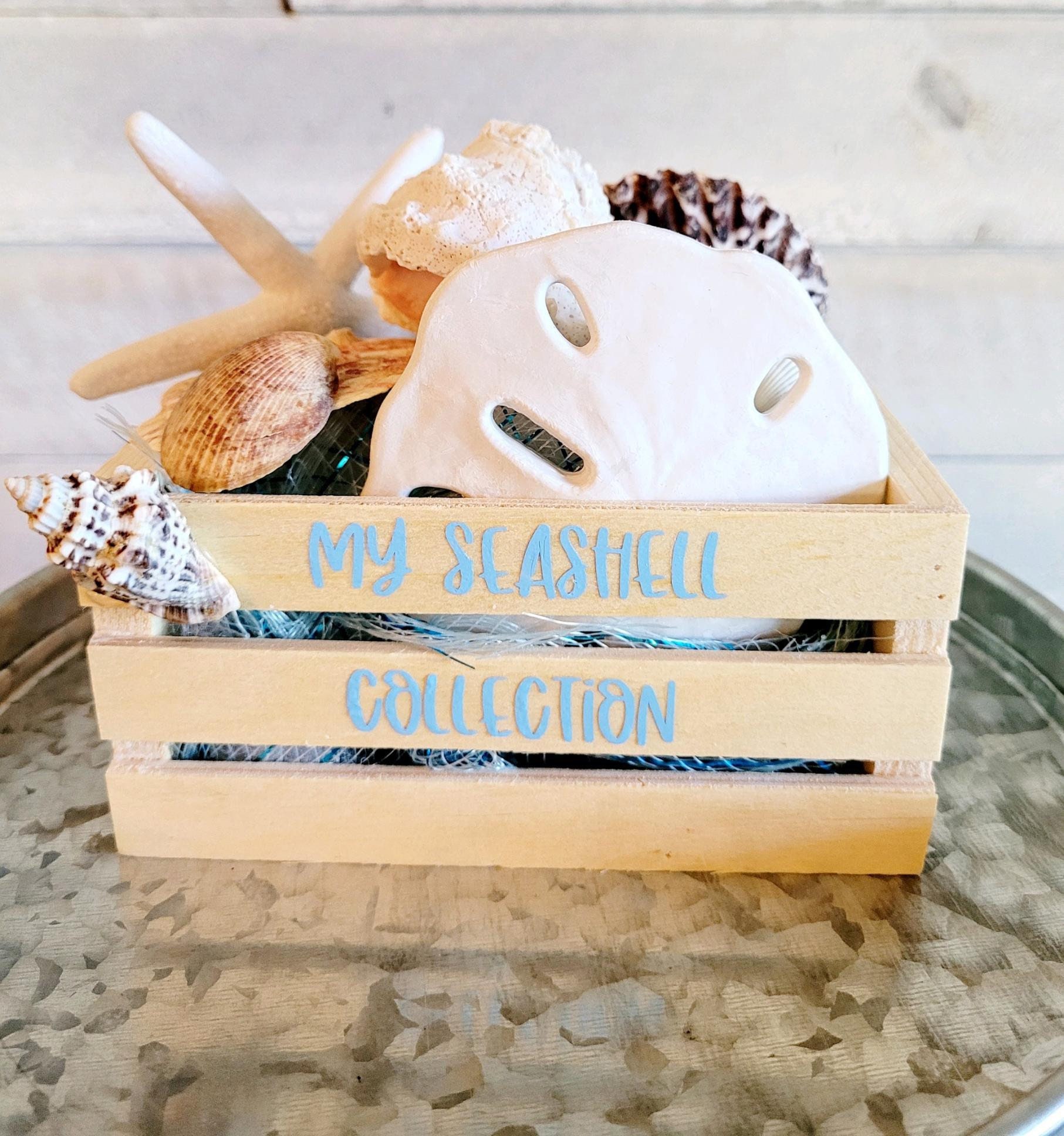 Mini Seashell Crate for Tiered Traymini Wood Cratemini - Etsy