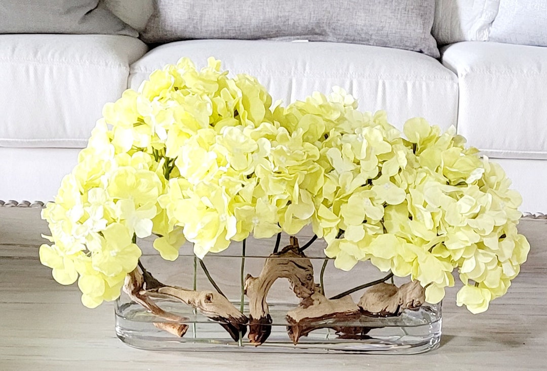 Dining Table Decor Centerpiece Hydrangea Flower Centerpiece Dining ...