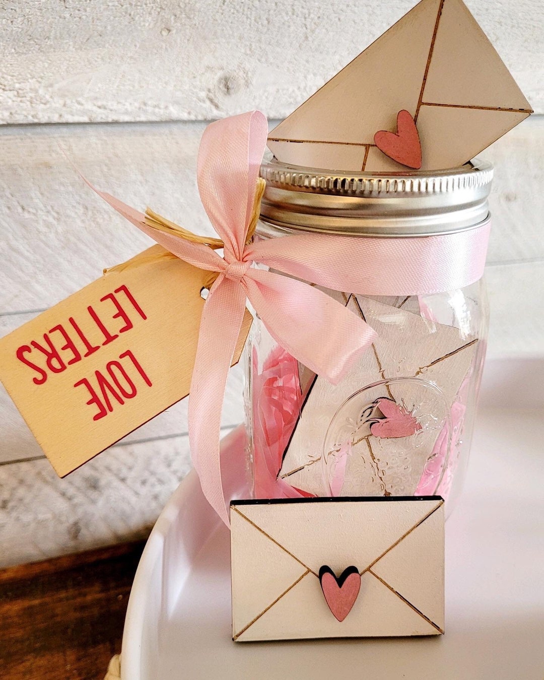 Mini Love Letters Mason Jar for Tiered Traymini Love Letters Mini ...