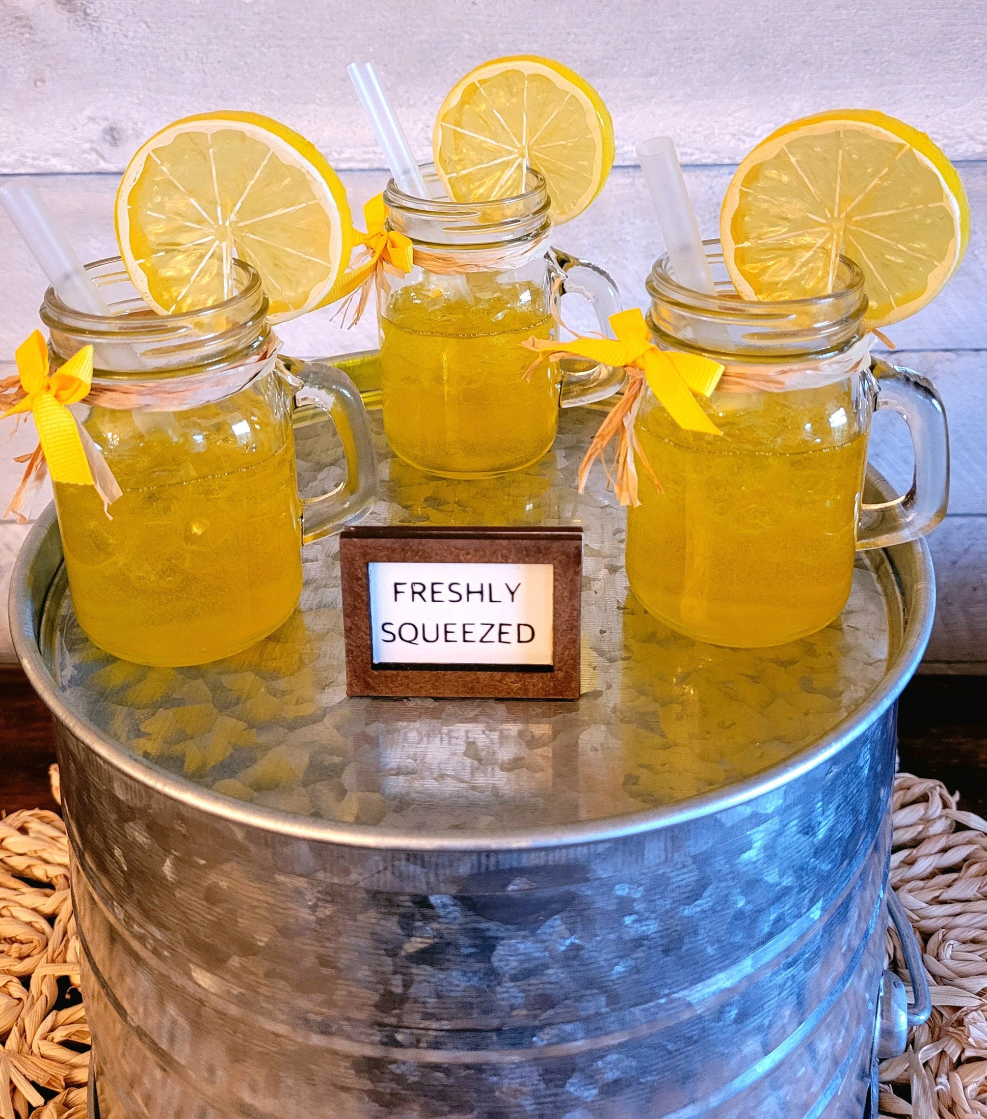 Mini Lemonade Tiered Tray Decorfake Lemonade for Tier - Etsy