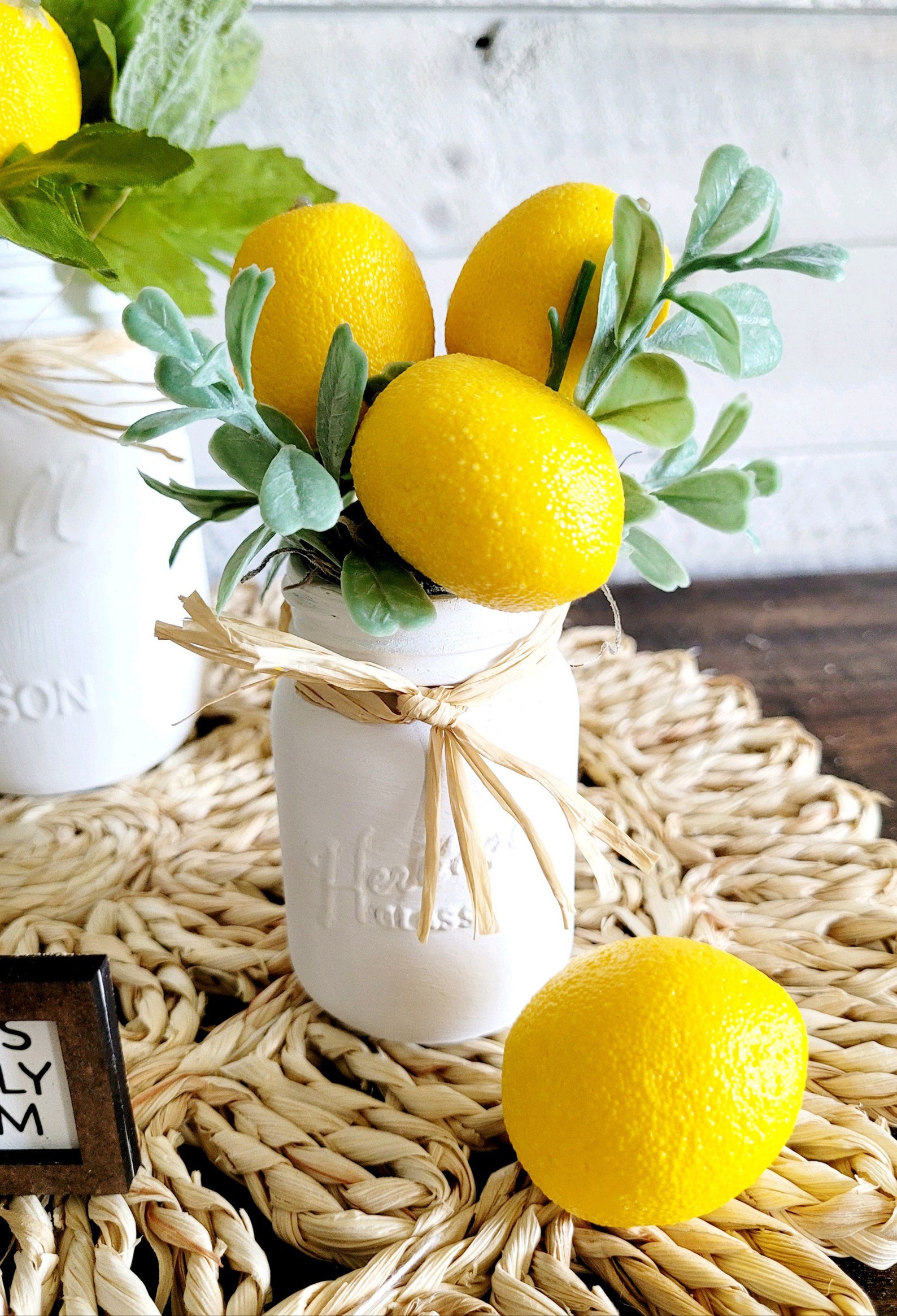 Mini Lemon Mason Jar for Tiered Traymini Lemon for Tierfake Fruitmini ...