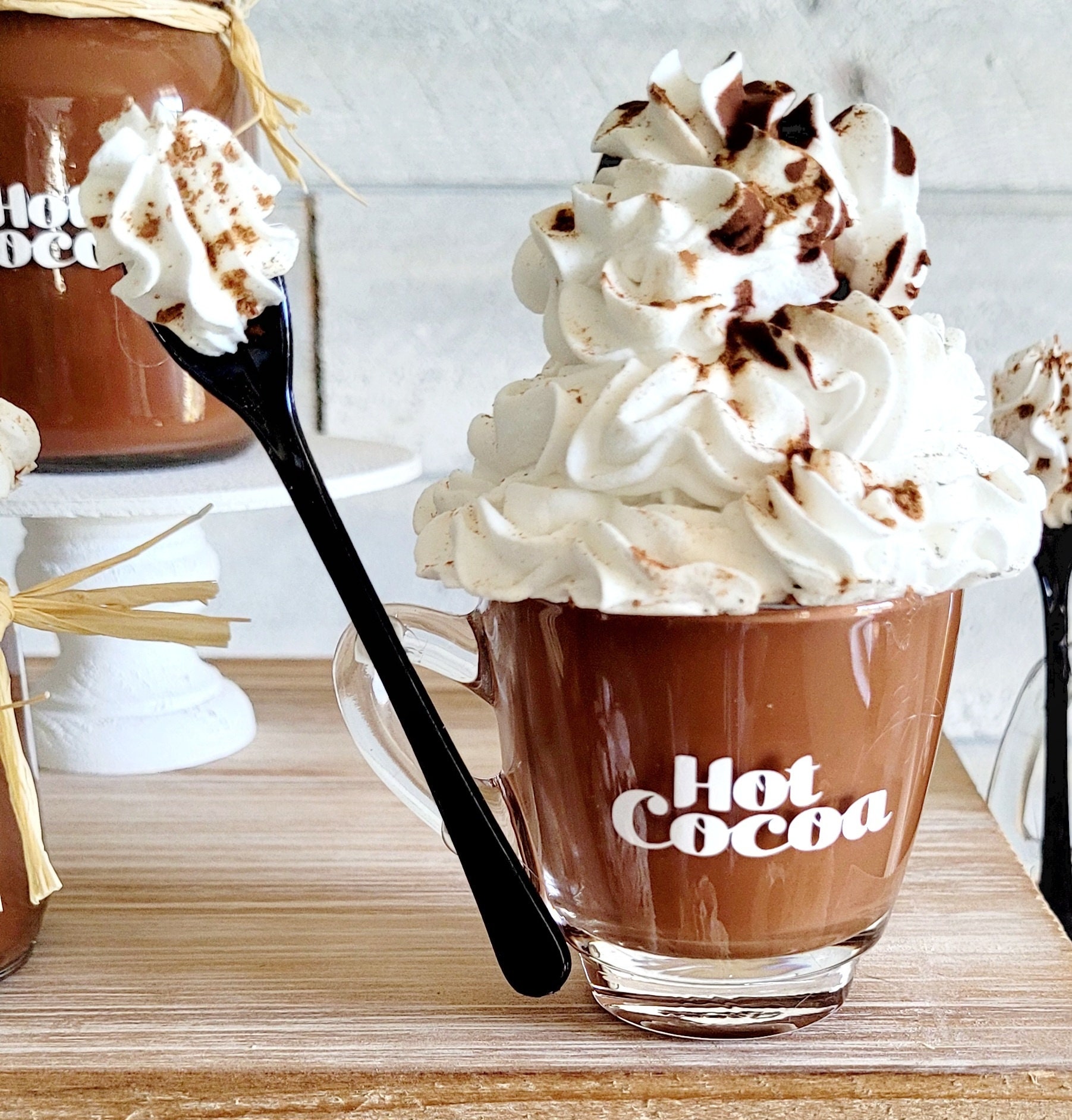 Hot Chocolate Mug Topper Hot Cocoa Faux Hot Cocoa Coffee Bar Coffee ...