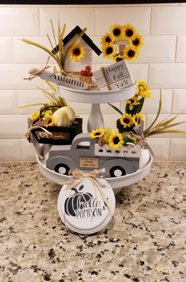 Fall Tiered Tray Decor Happy Fall Yall Tiered Tray Kit - Etsy