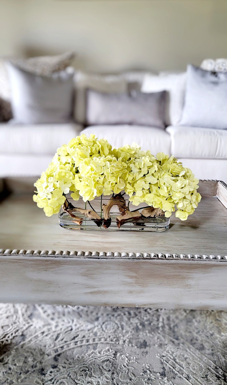 Dining Table Decor Centerpiece Hydrangea Flower Centerpiece Dining ...