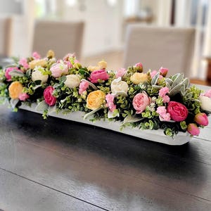 Large Farmhouse Decor Dining Table Large Centerpiece Bowl Dining Table ...