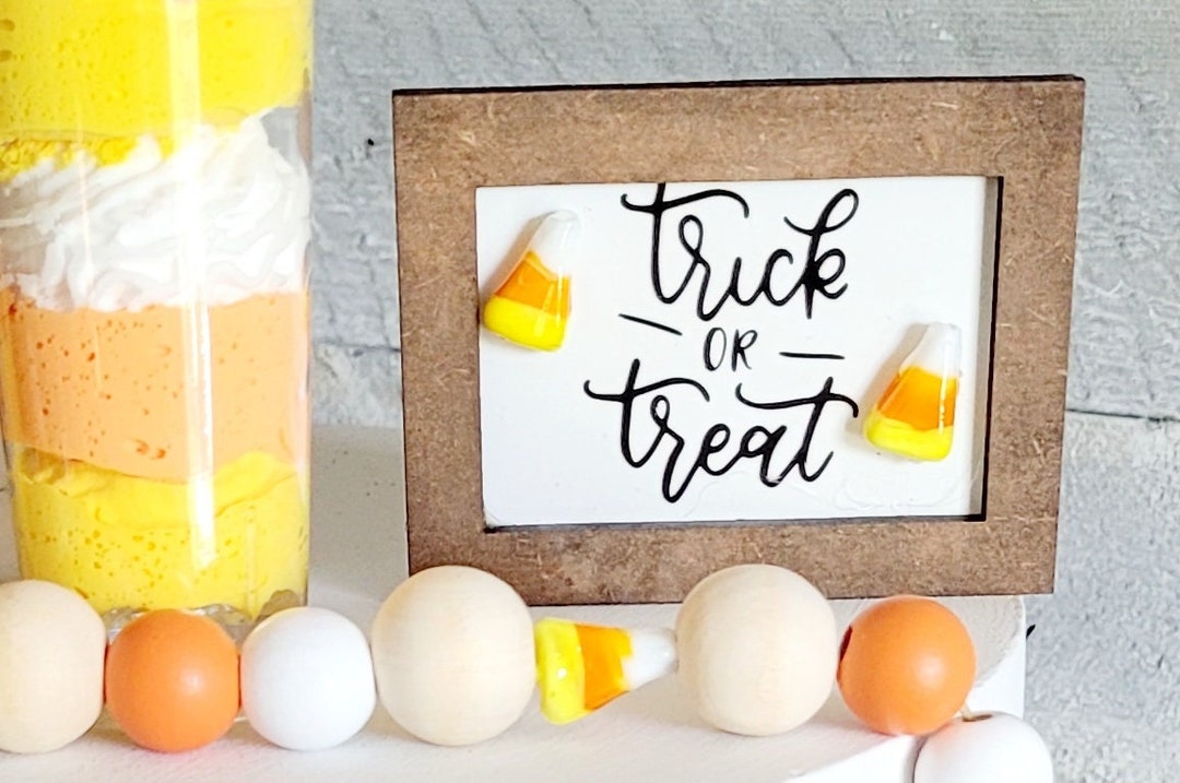 Candy Corn Tired Tray Halloween Decor Candy Corn Fall Decor Coffee ...