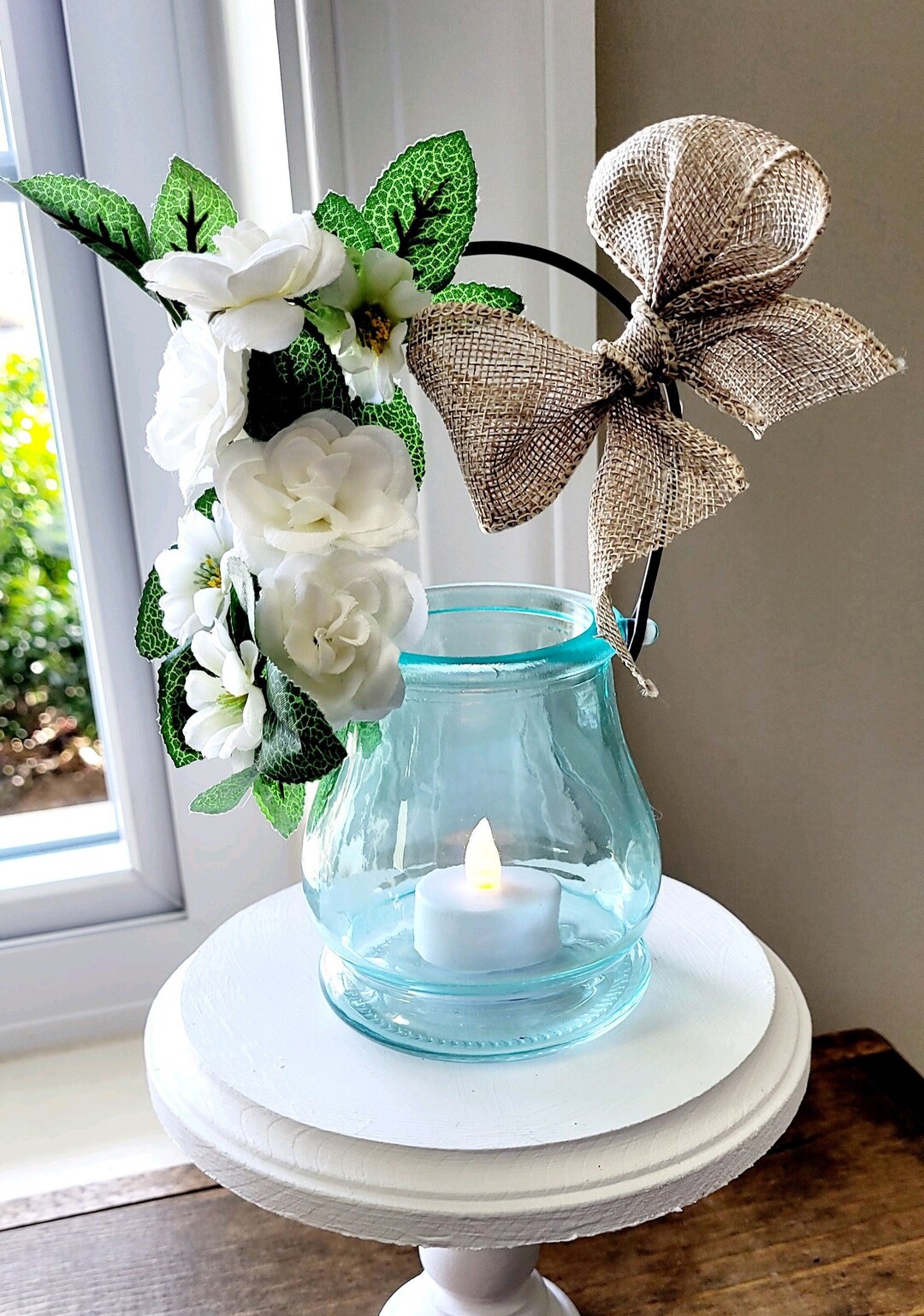 Mini Lantern for Tiered Tray Farmhouse Mini Blue Lantern for Favors ...