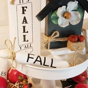 Fall Tiered Tray Decor Fall Apple Decor Farmers Truck Red Kitchen Decor ...