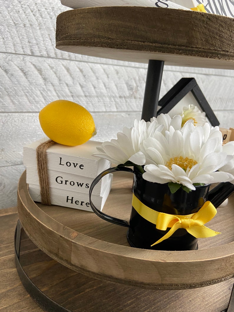 Spring Tiered Tray Decor Tiered Tray Kit Farmhouse Tiered - Etsy
