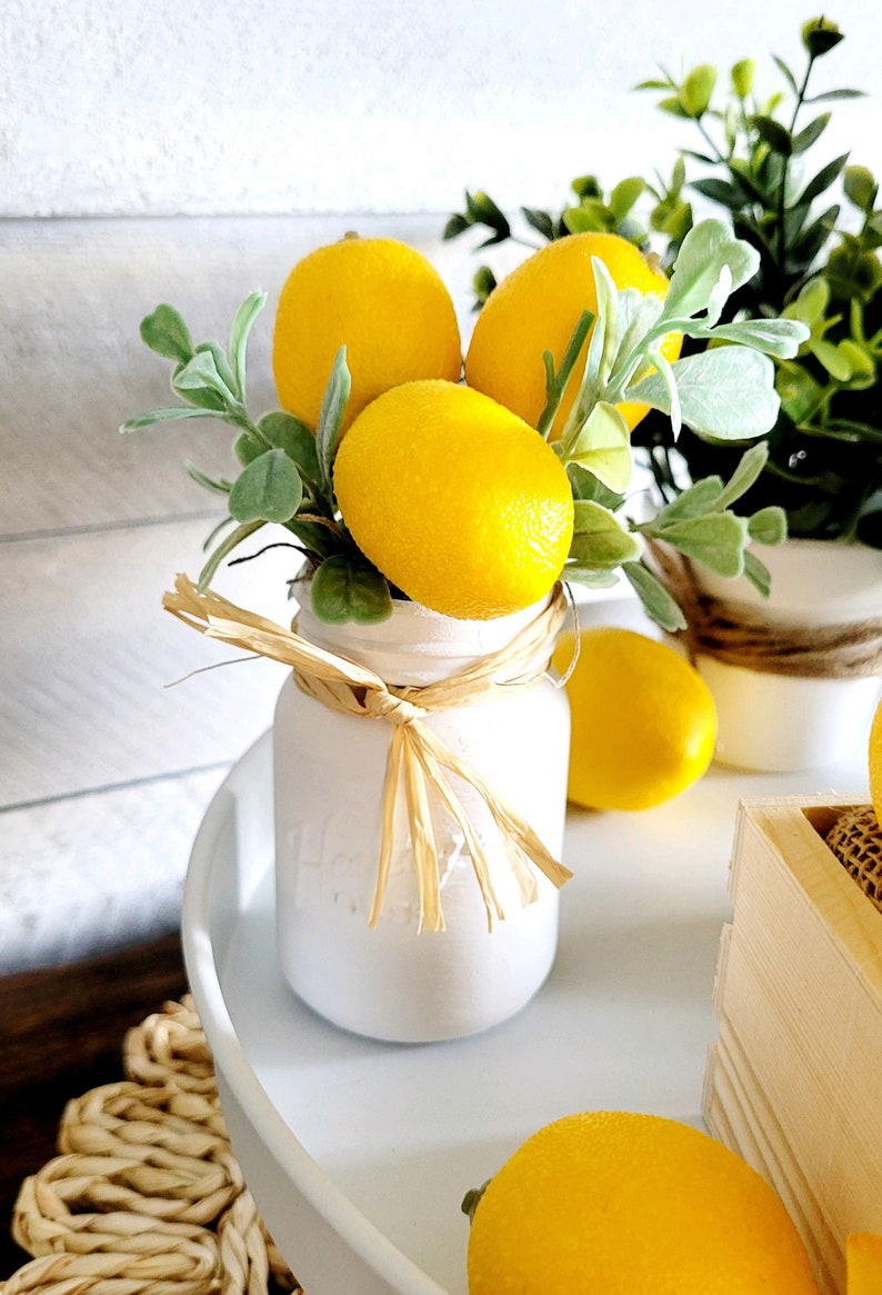 Mini Lemon Mason Jar for Tiered Traymini Lemon for Tierfake Fruitmini ...