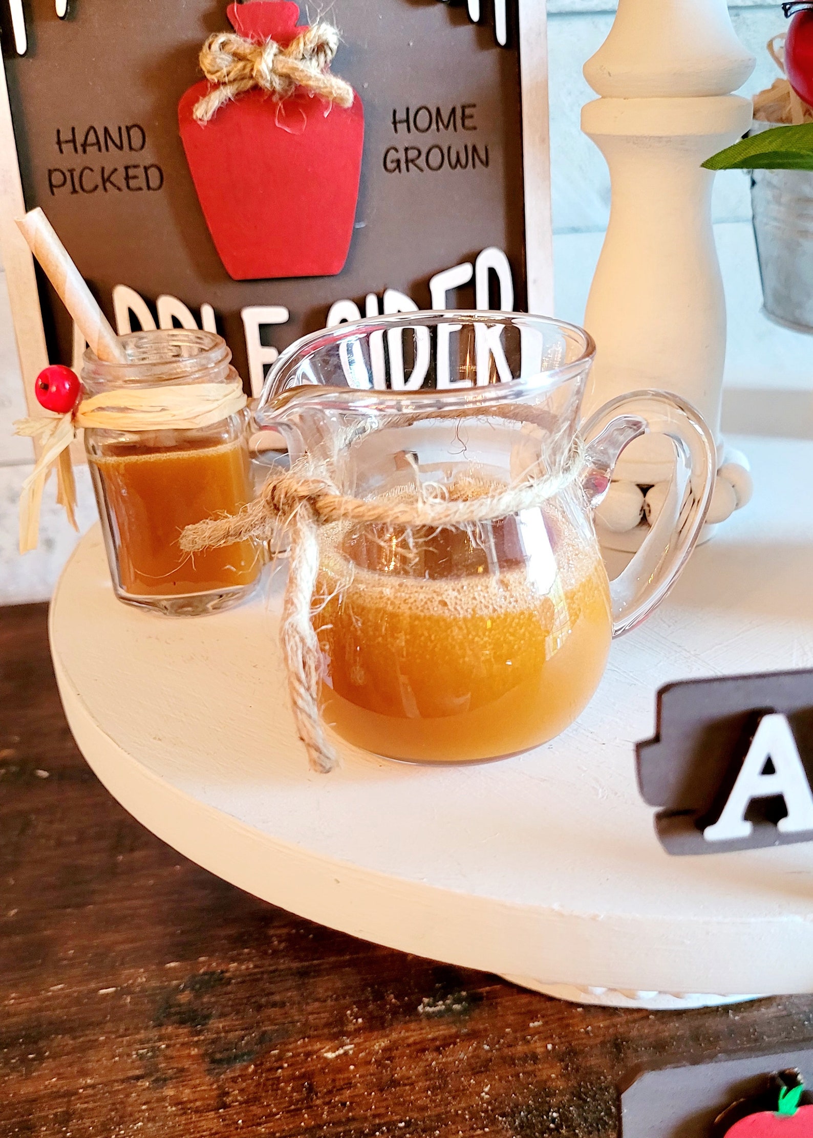 Fall Apple Cider Tier Tray Apple Cider Apple Decor Farmhouse Apple Tier ...