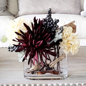 Fall Modern Farmhouse Arrangement Client Gift New Home Glass Vase ...