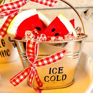 Watermelon Tier Tray Decor Watermelon Ice Bucket Fake Watermelon Summer ...