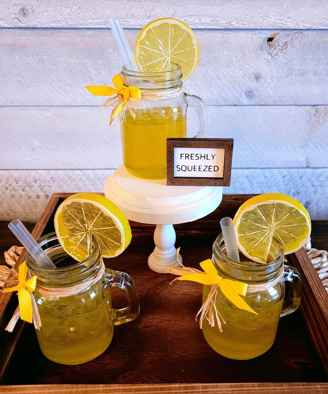 Mini Lemonade Tiered Tray Decorfake Lemonade for Tier Trayfaux ...