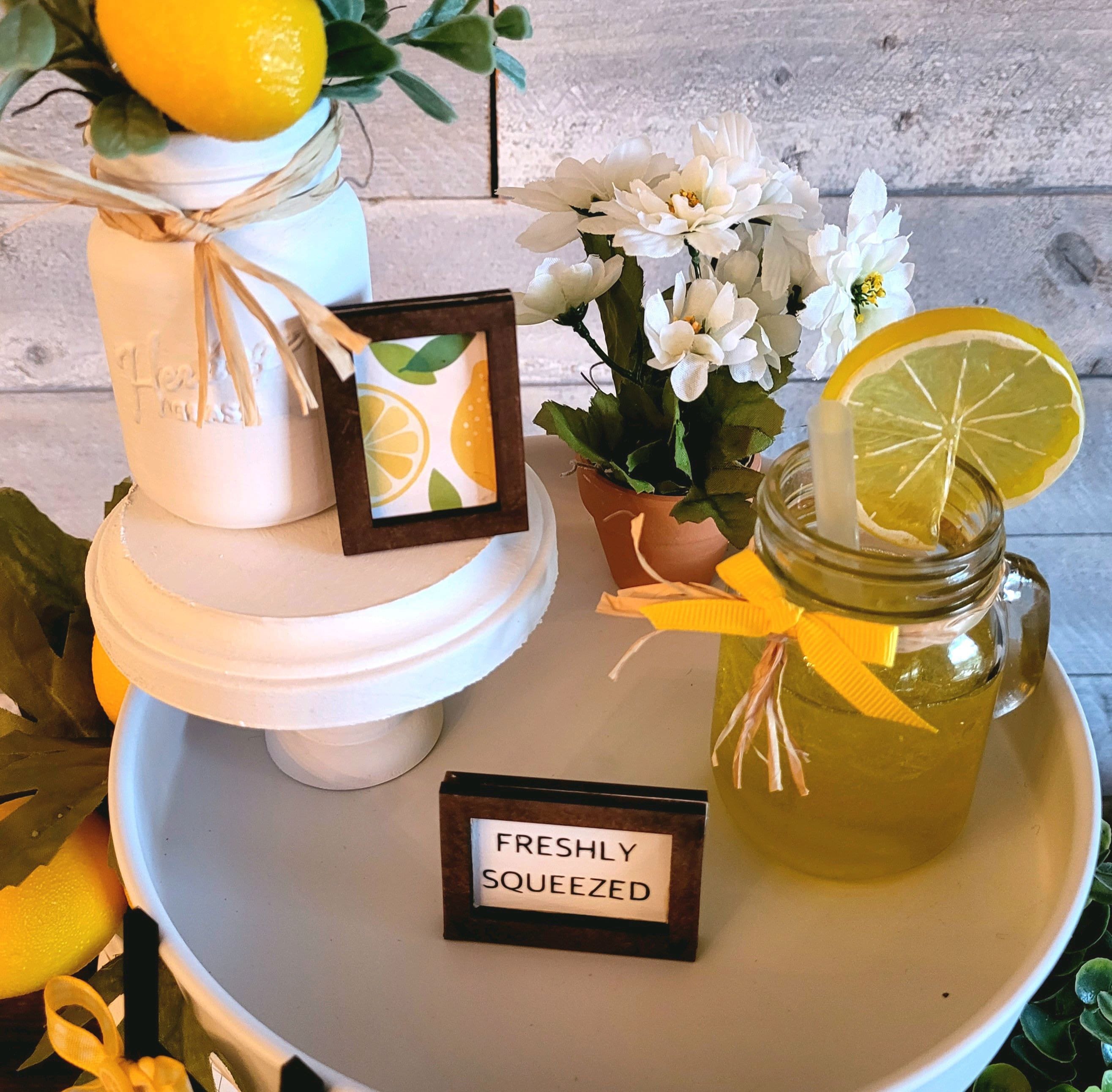 Mini Lemonade Tiered Tray Decorfake Lemonade for Tier - Etsy