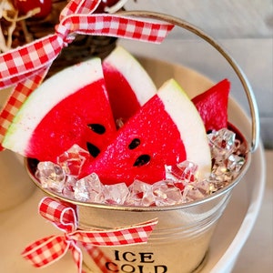 Watermelon Tier Tray Decor Watermelon Ice Bucket Fake Watermelon Summer ...
