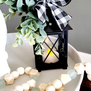 Mini Tea Light Lantern Tiered Tray Decor Mini Lantern for Tiered Tray ...