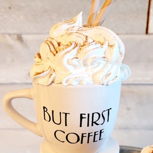 Mini Coffee Mug Topper Faux Espresso Coffee Bar Tiered Tray Fake Coffee ...